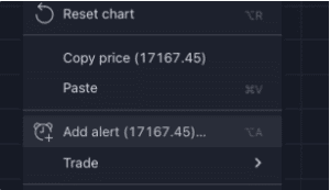 Creating an alert directly from the TradingView chart - Quant Nomad